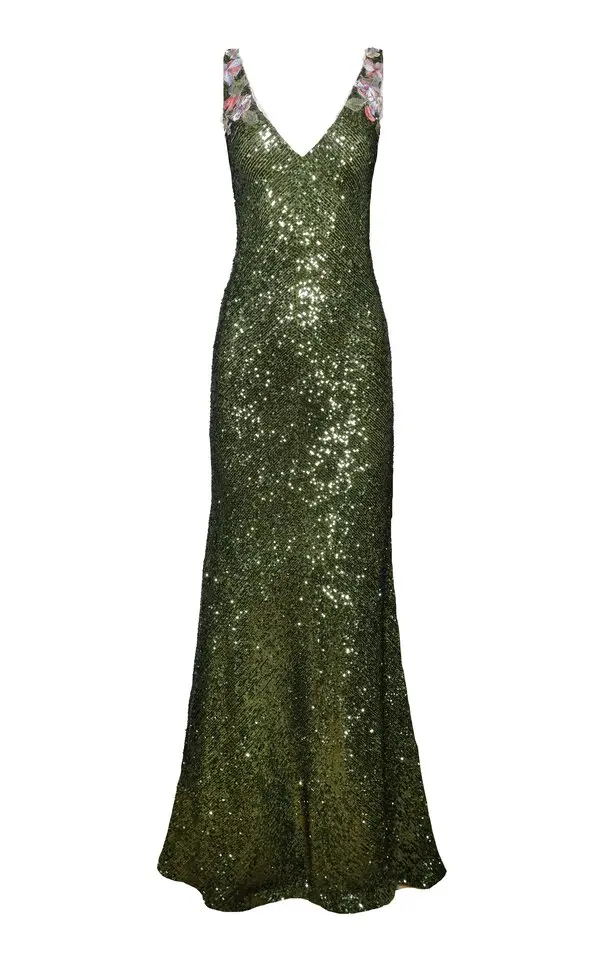 Naeem Khan Stretch-sequin Gown - Multi