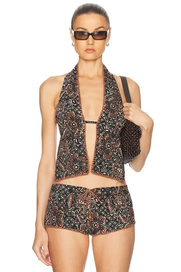 Akoia Swim Batik Crochet Top - Tua