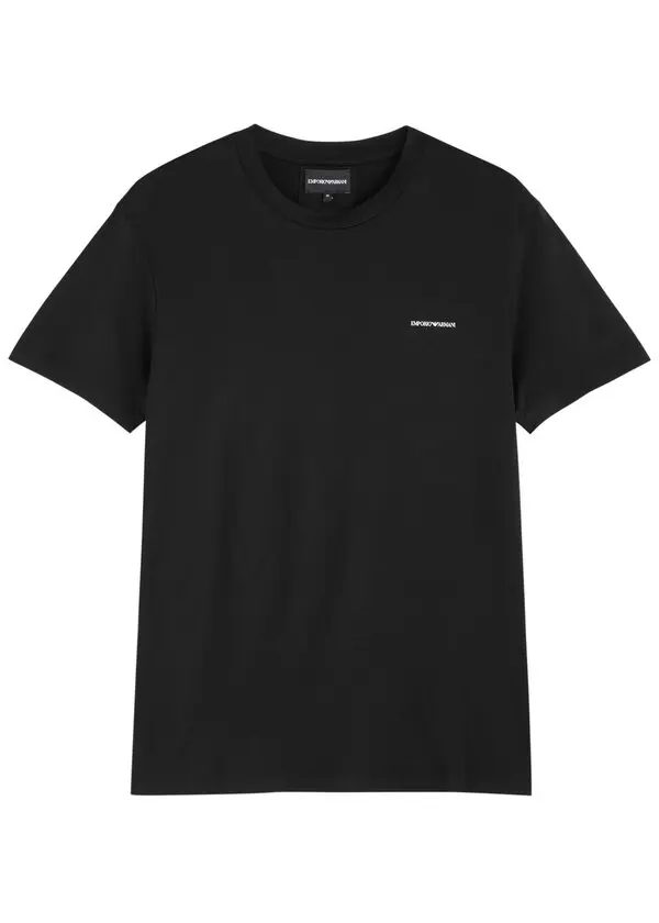 Emporio Armani Logo Jersey T-shirt - Black