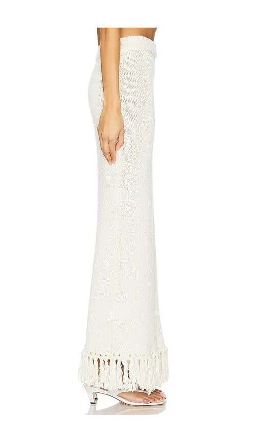 4TH & RECKLESS Lauryn Knit Fringe Skirt - Beige