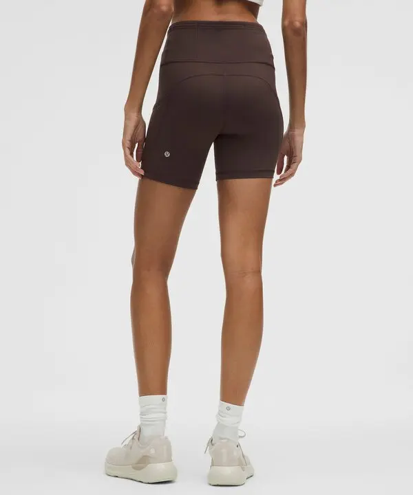 Lululemon Fast And Free High-rise 6" Short - Espresso