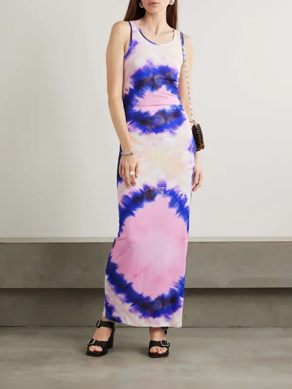 Rabanne Tie-dyed Maxi Skirt - Pink