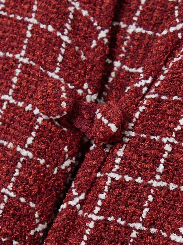 LIBEROWE Hetty Oversized Checked Bouclé-tweed Shirt