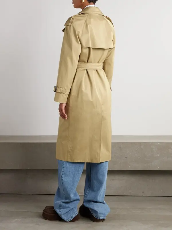 Burberry Castleford Double-breasted Cotton-gabardine Trench Coat - Neutrals