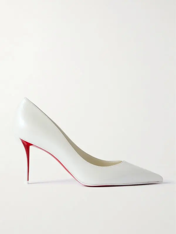 CHRISTIAN LOUBOUTIN Miss Z 80 Leather Pumps - Silver