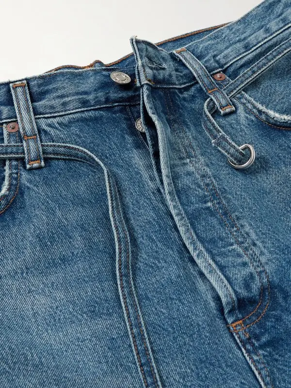 AGOLDE Emmi Belted High-rise Wide-leg Jeans - Blue
