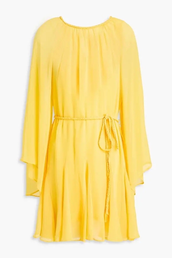 Alice + Olivia Belted Crepon Mini Dress