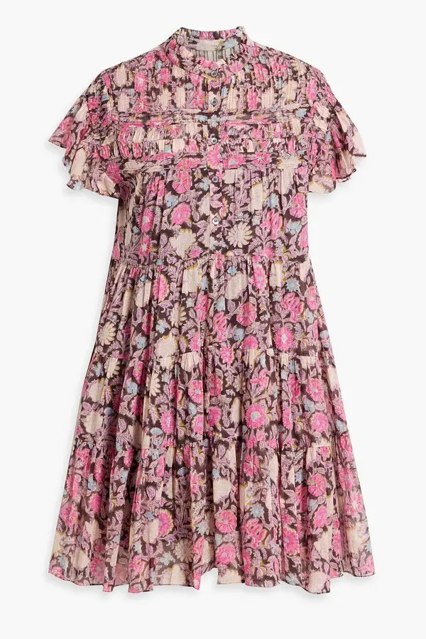 MARANT ETOILE Lanikaye Floral-print Mini Dress - Pink