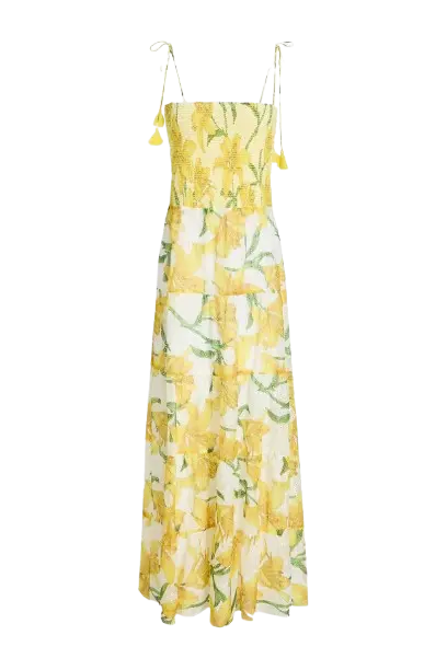 chinese dress ladies alice + olivia Women's Marna Tiered Midi Tie Strap Dress, Stargazer Multi,  0 at Amazon Women's Clothing store
