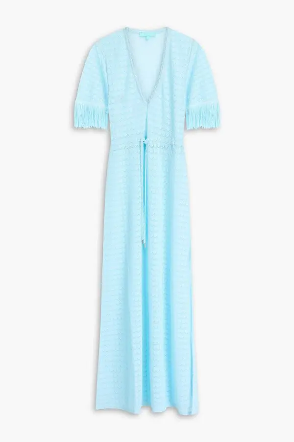 Melissa Odabash Phoebe Crocheted Maxi Dress - Sky Blue