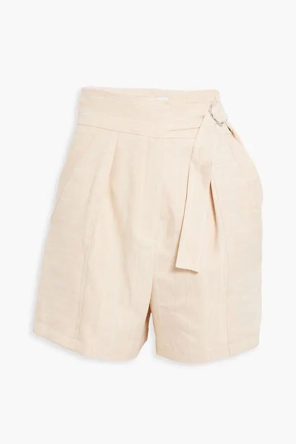 IRO PARIS Mendoza Striped Twill Shorts With Belt