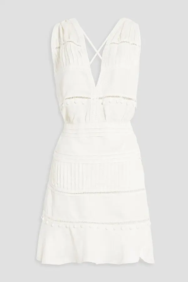 IRO PARIS Pavi Pompom-embellished Jacquard Mini Dress