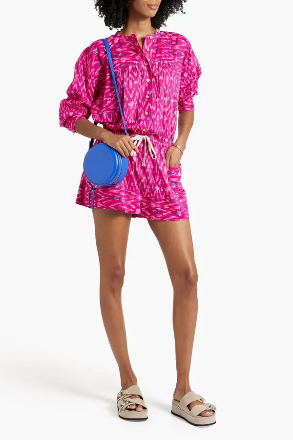 MARANT ETOILE Lehana Printed Cotton-voile Playsuit