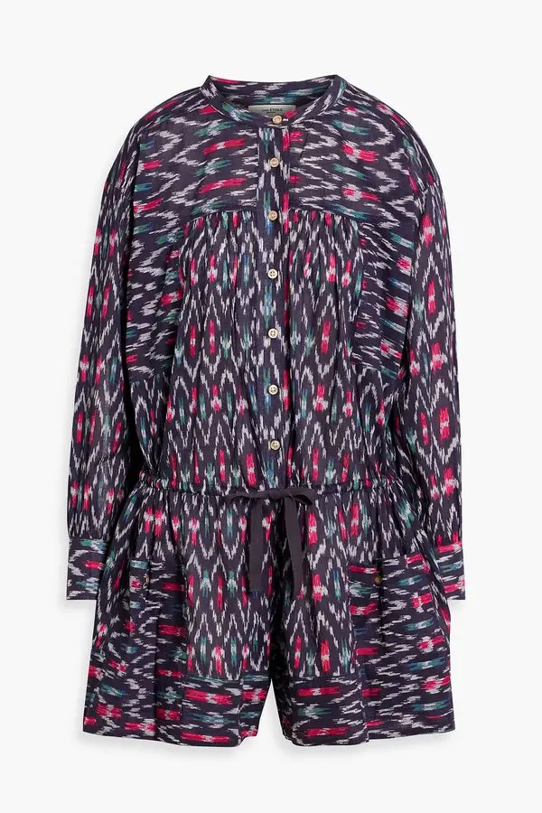 MARANT ETOILE Lehana Printed Playsuit - Navy