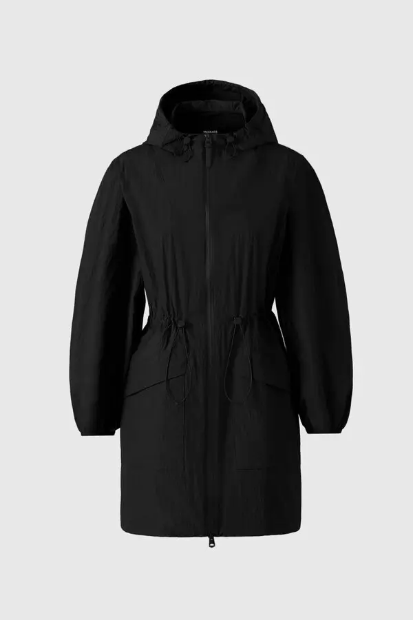 Mackage Alyster Packable Long Rain Jacket - Black
