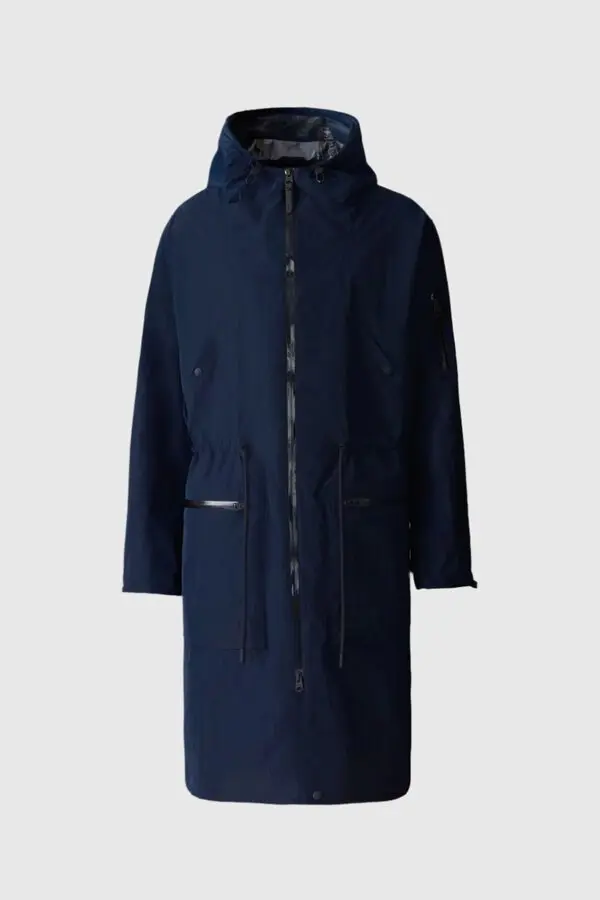 Mackage Gage Long Seam Sealed Ripstop Raincoat - Navy