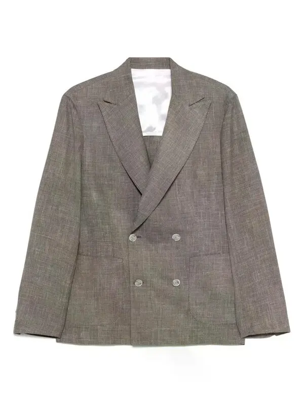 BARBA NAPOLI Double-breasted Blazer - Grey