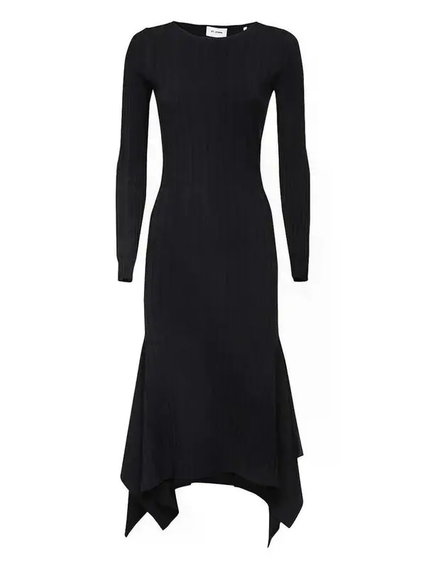 St. John Ribbed Maxi Dress