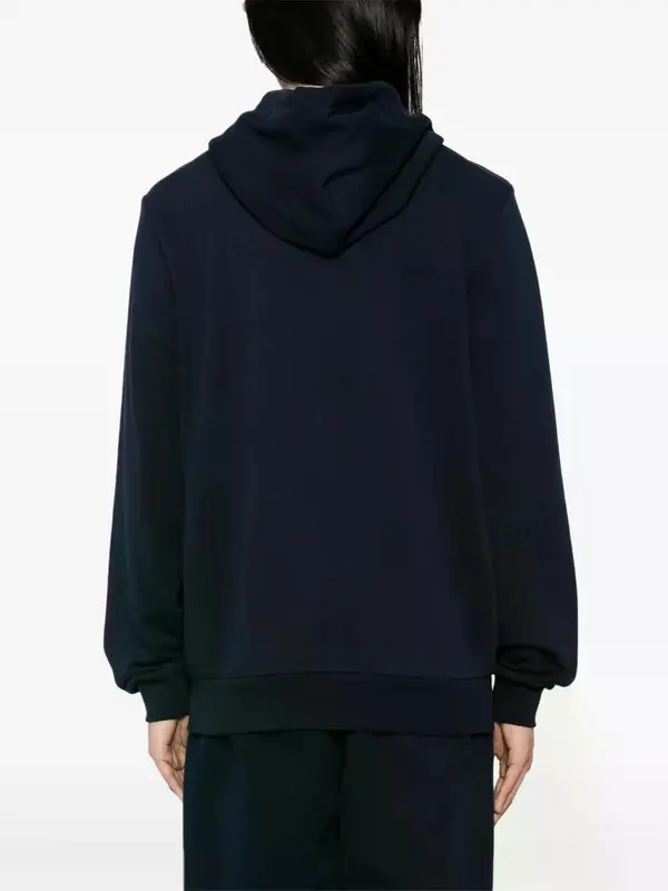 Lacoste Zip-up Hoodie With Classic Hood - Blue