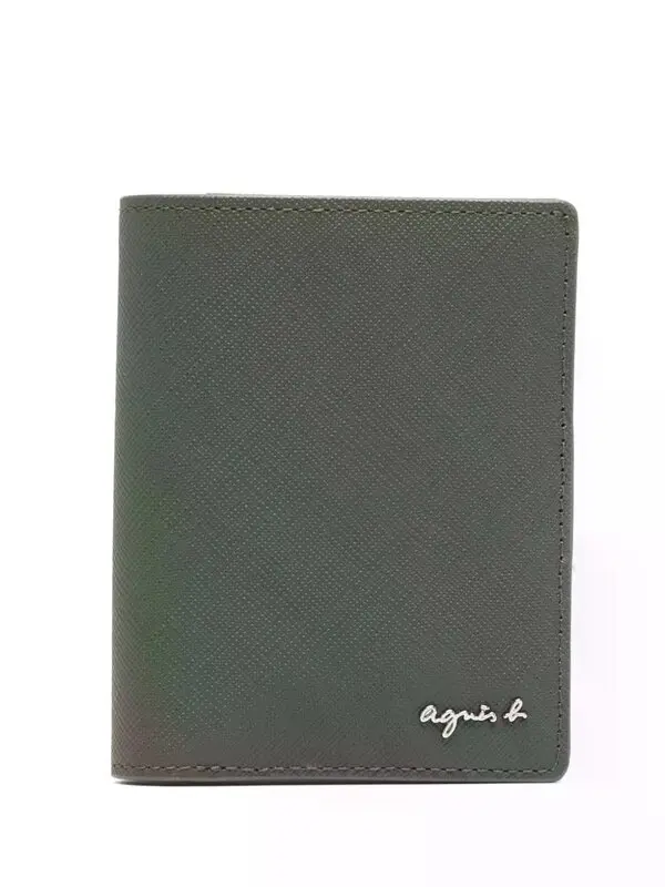 AGNÈS B. Logo-plaque Leather Wallet - Green