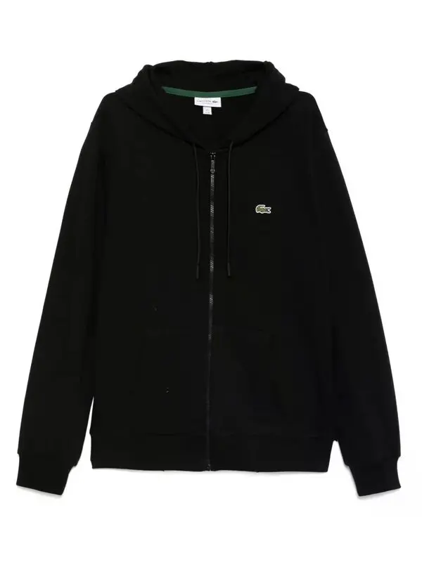 Lacoste Zipped Fleece Sweatshirt - Black