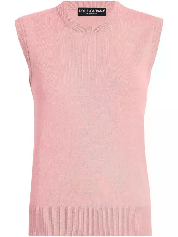 Dolce & Gabbana Dna Cashmere Vest - Pink