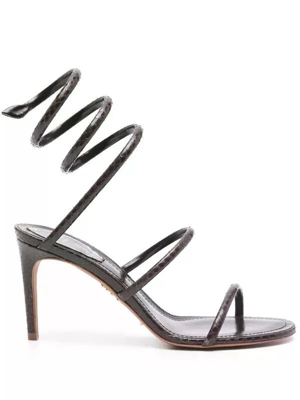 Rene Caovilla 80mm Cleo Sandals - Brown