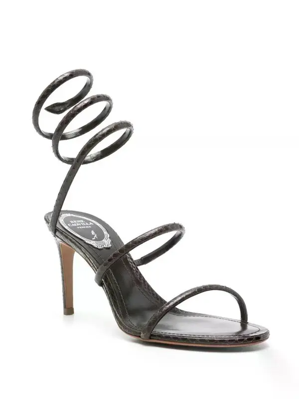 Rene Caovilla 80mm Cleo Sandals - Brown
