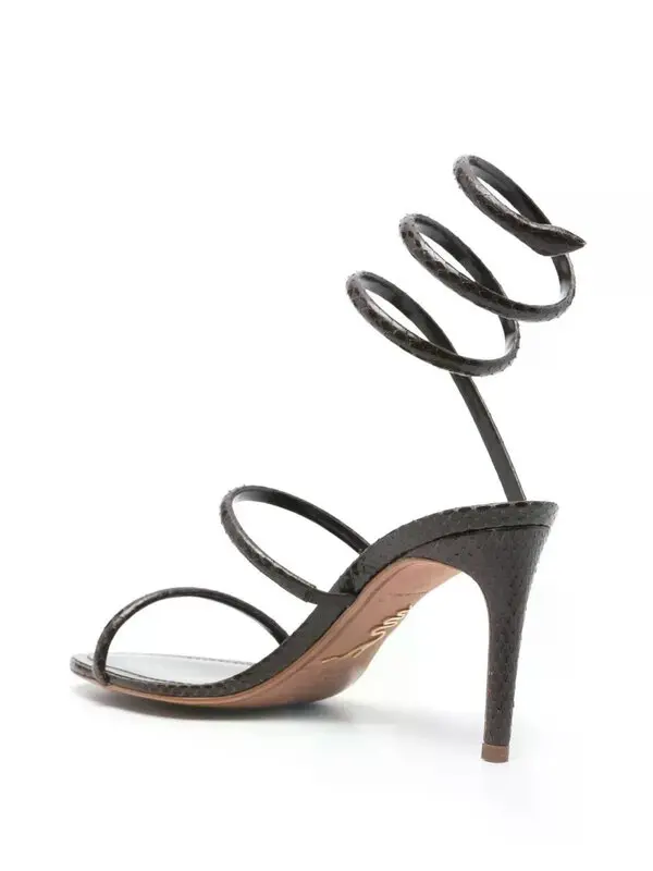 Rene Caovilla 80mm Cleo Sandals - Brown