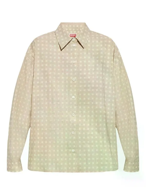 Kenzo Cotton-blend Graphic Print Shirt