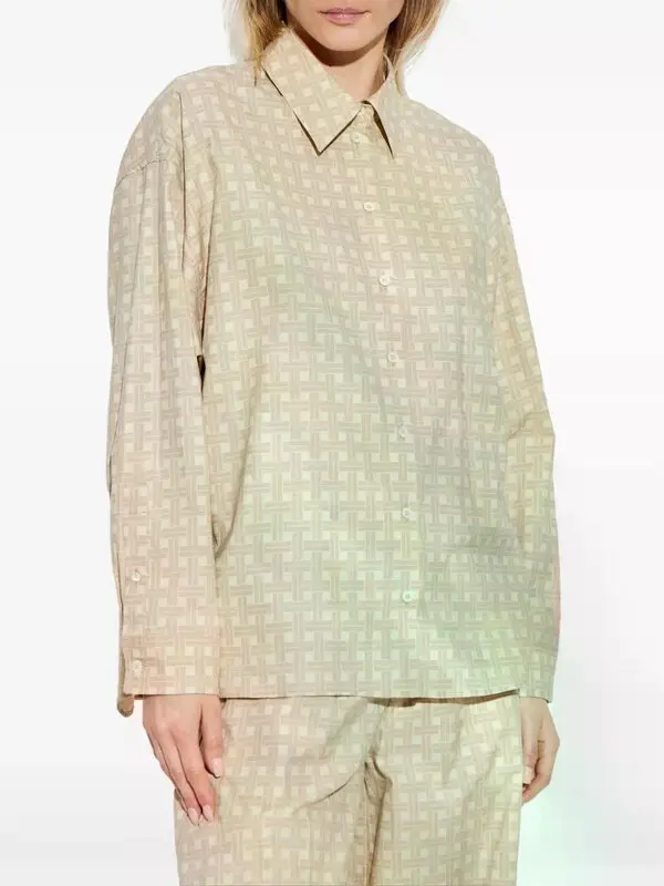 Kenzo Cotton-blend Graphic Print Shirt