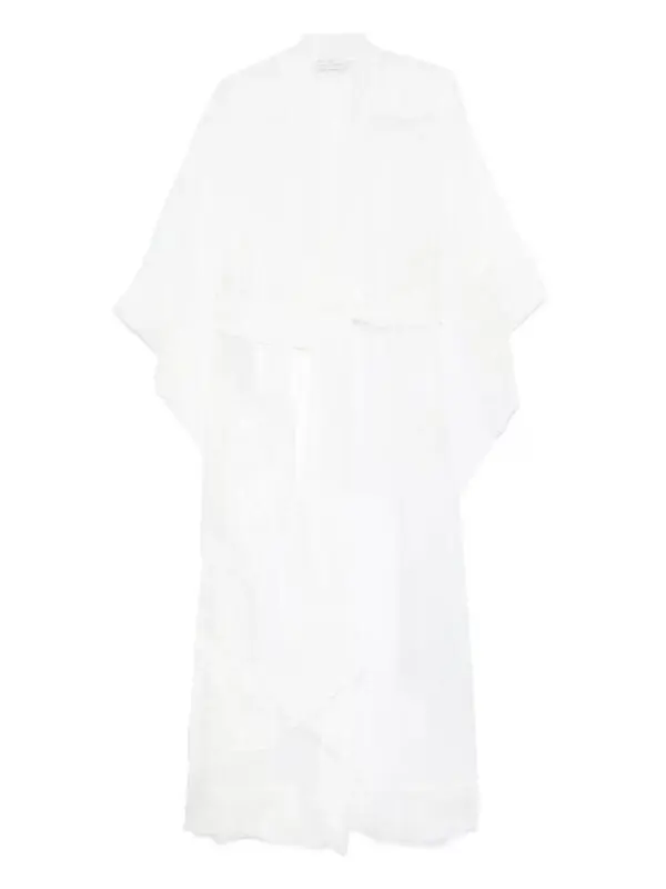 Carine Gilson Tulle Long Robe - White