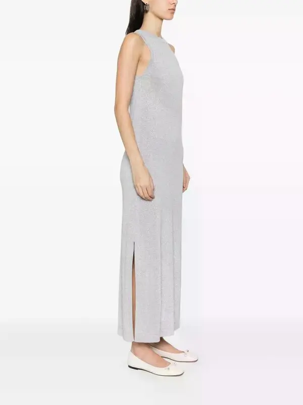 Peserico Ribbed Maxi Dress - Grey
