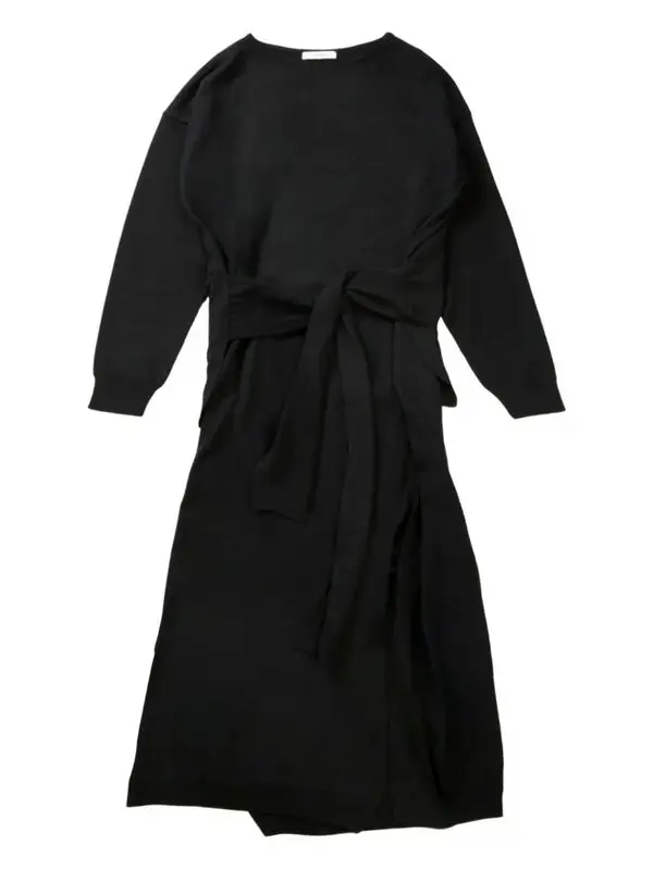 LEMAIRE Knot-detail Midi Dress - Black