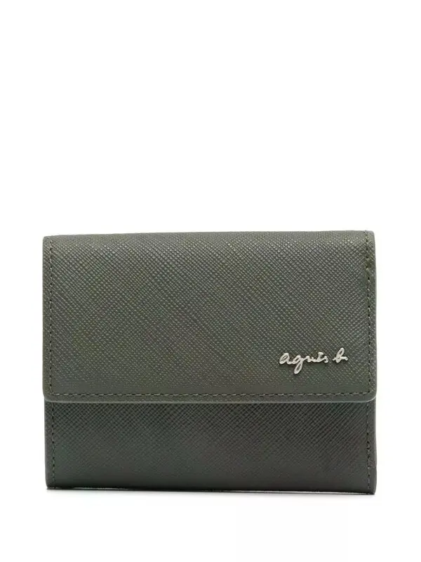 AGNÈS B. Logo-plaque Leather Wallet - Green