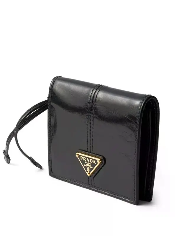 Prada Small Leather Wallet - Black