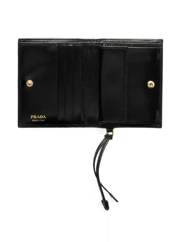 Prada Small Leather Wallet - Black
