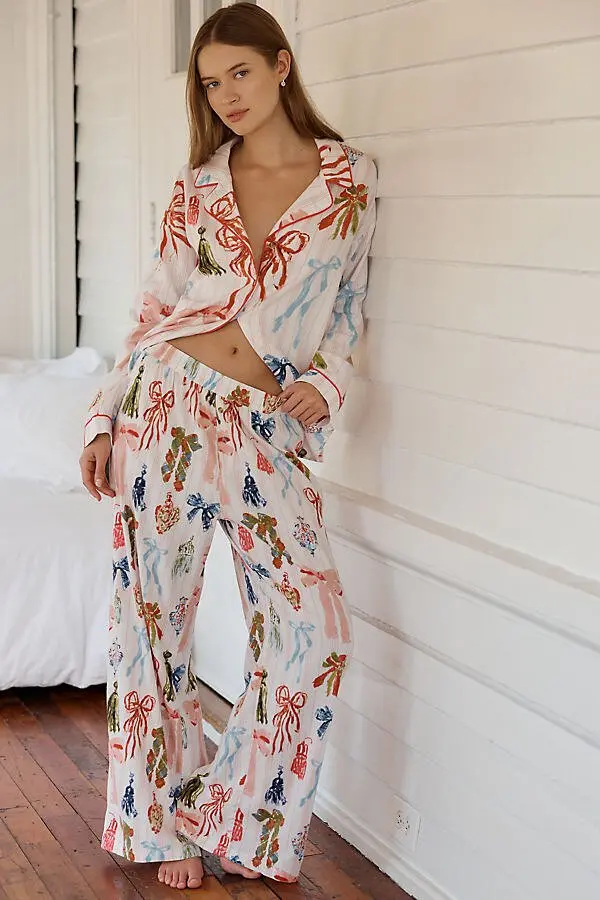 LYREBIRD By Cloud Flannel Pajama Pants - Medium Pink