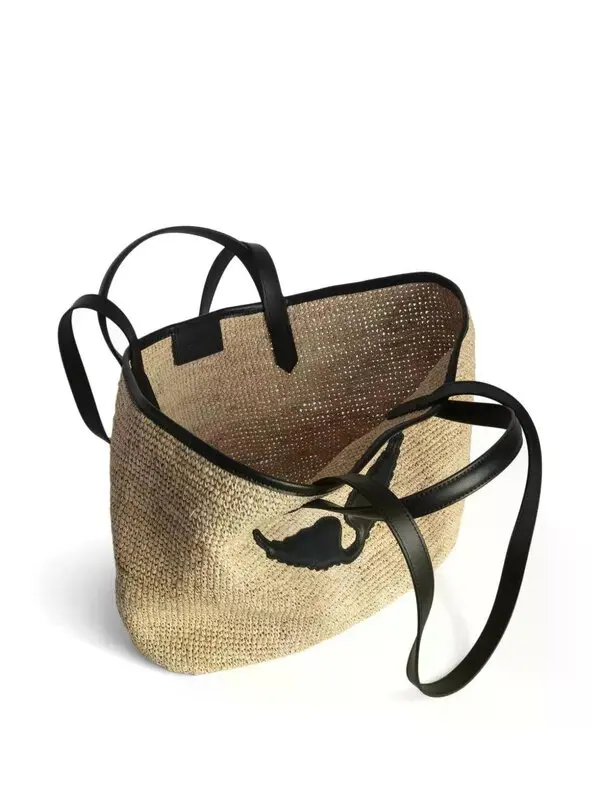 Zadig&Voltaire Wings Raffia Basket Bag - Neutrals