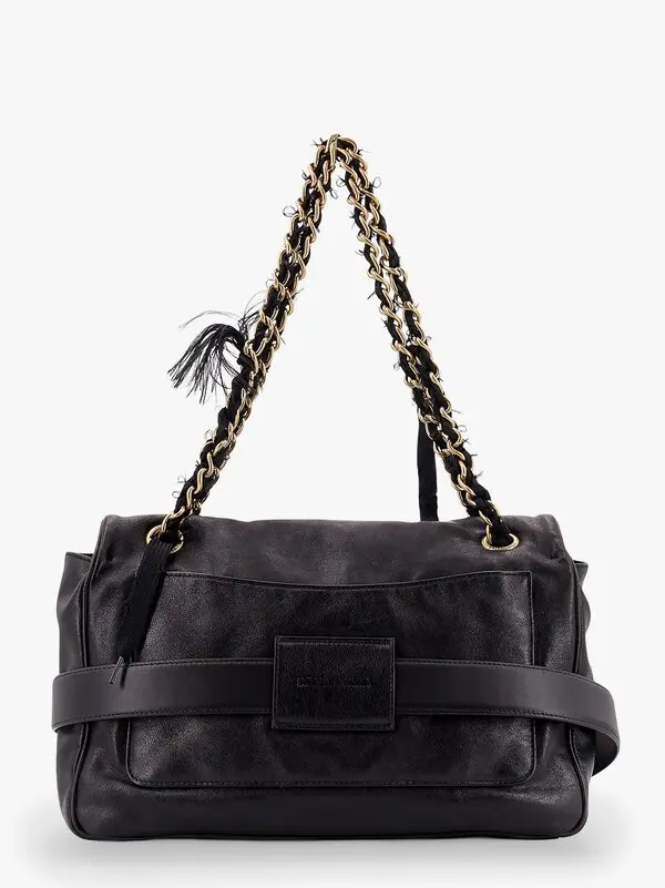 Balenciaga Modu Flap Leather Shoulder Bag