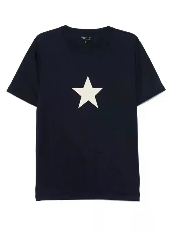 AGNES B. Star Printed T-shirt - Blue