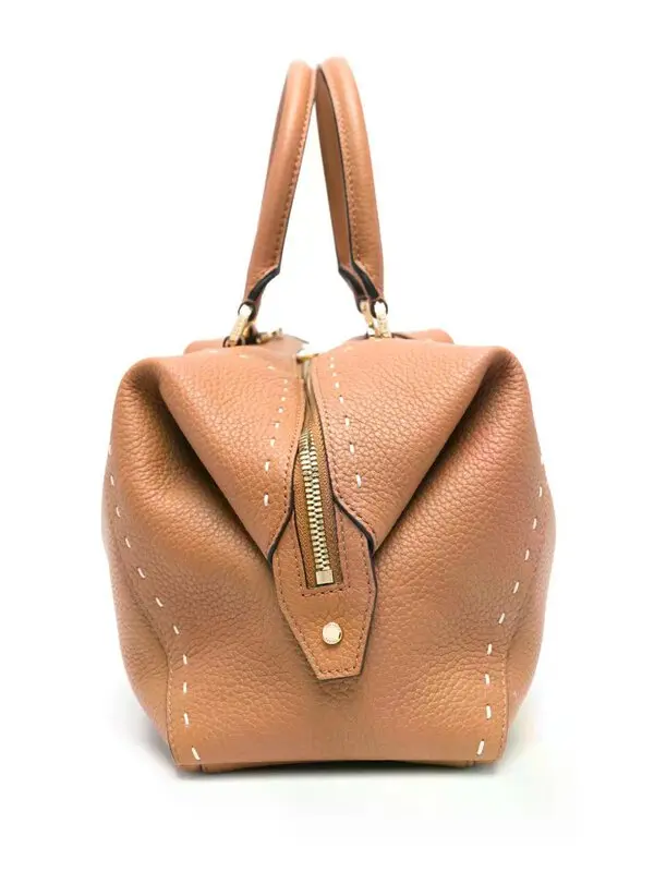 LANCEL Zip Boston Tote Bag - Brown