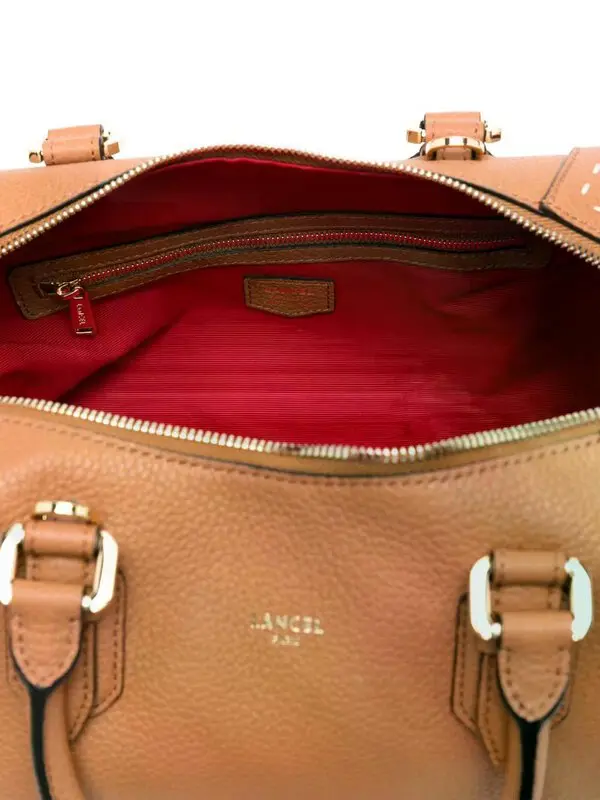 LANCEL Zip Boston Tote Bag - Brown