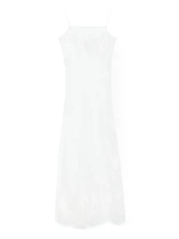 Carine Gilson Tulle Long Slip Dress - White
