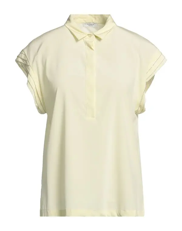 Peserico Top In Silk And Elastane - Yellow
