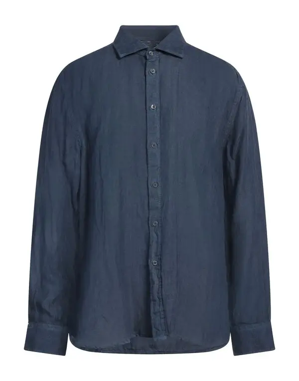 120% Lino Shirt Size Linen - Navy