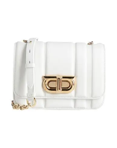 FERRAGAMO Calfskin Flap Bag - White