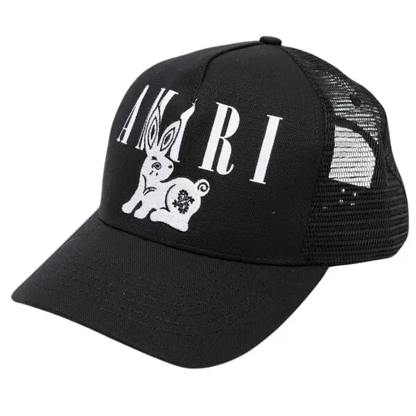 Amiri Bandana Rabbit Logo Cap - Black