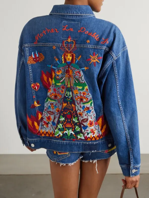 MOTHER La Doublej The Drop It Drifter Denim Jacket - Blue