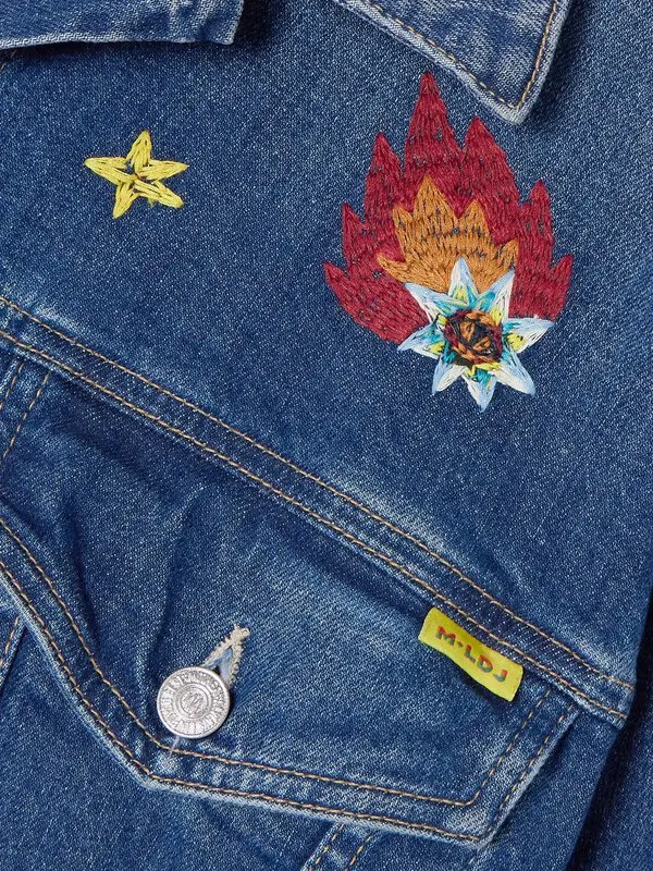 MOTHER La Doublej The Drop It Drifter Denim Jacket - Blue